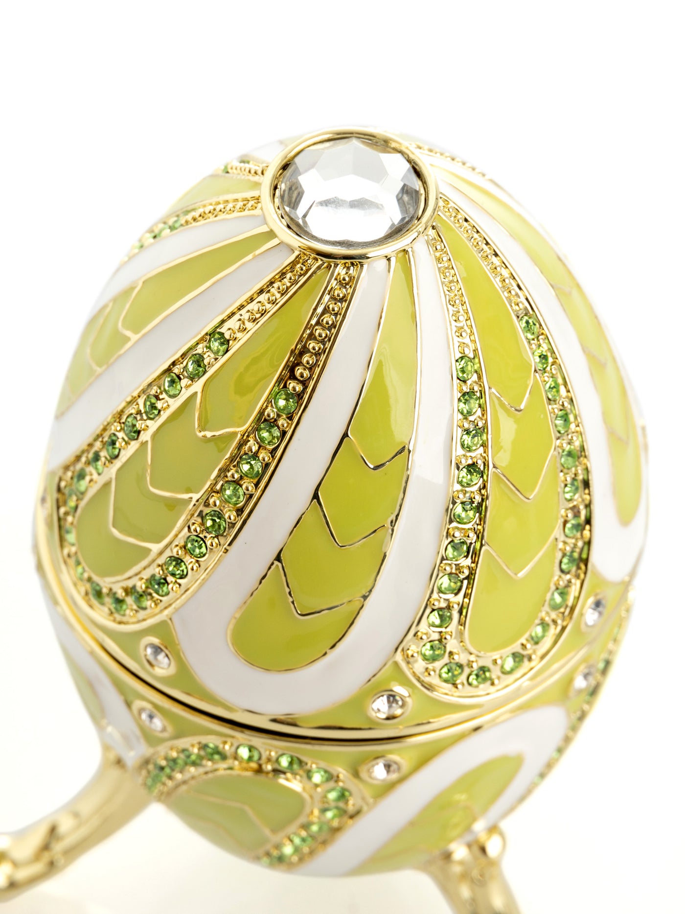 Green Music box Fur Elise by Beethoven Faberge Egg