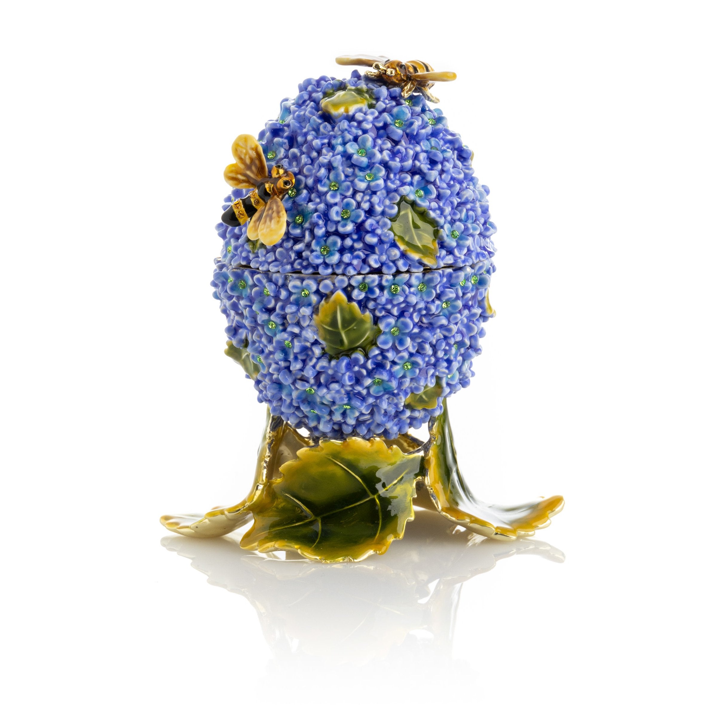 Blue Flower and Bees music box with Leaves Fur Elise by Ludwig Van Bee