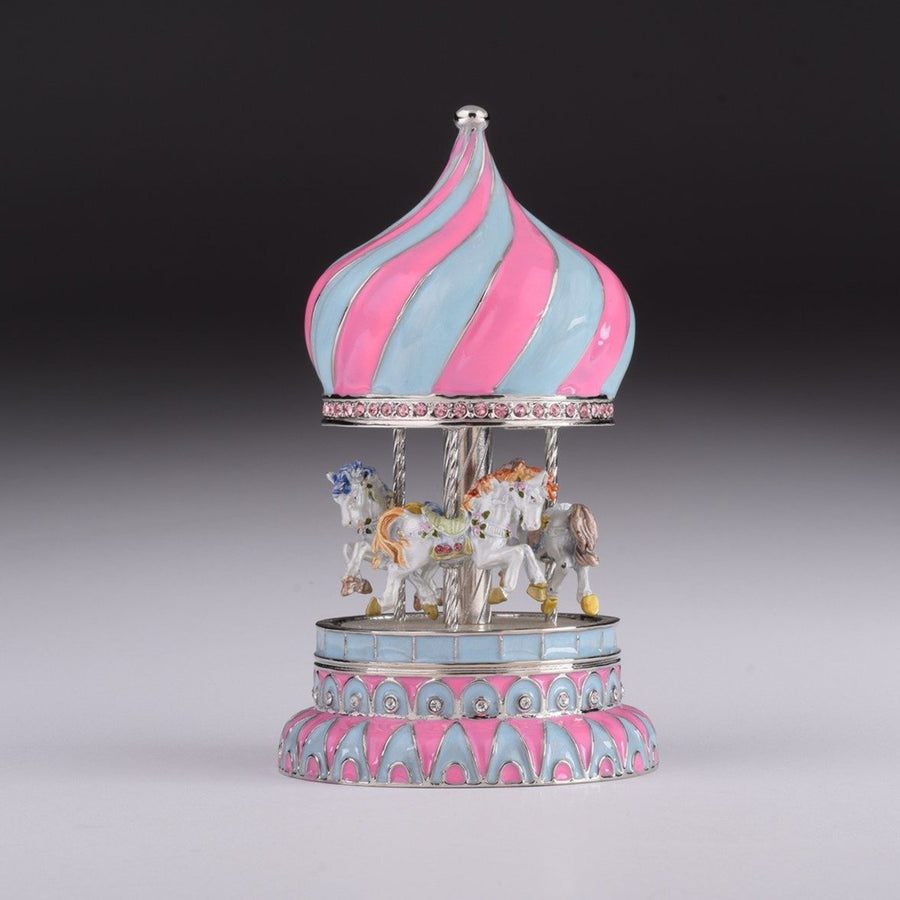 Pink Wind up Musical Carousel