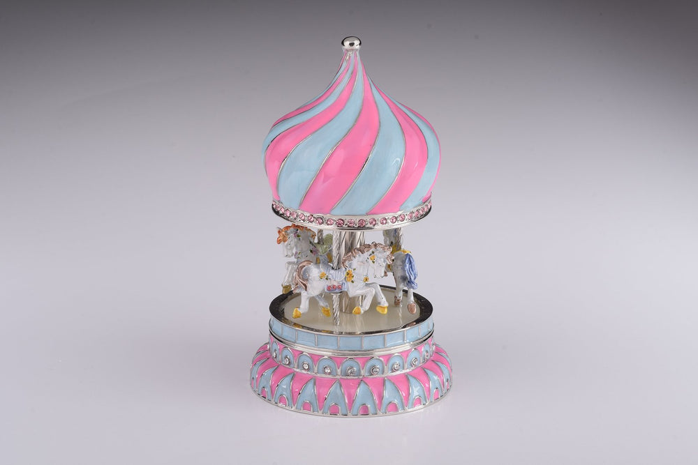 Pink Wind up Musical Carousel
