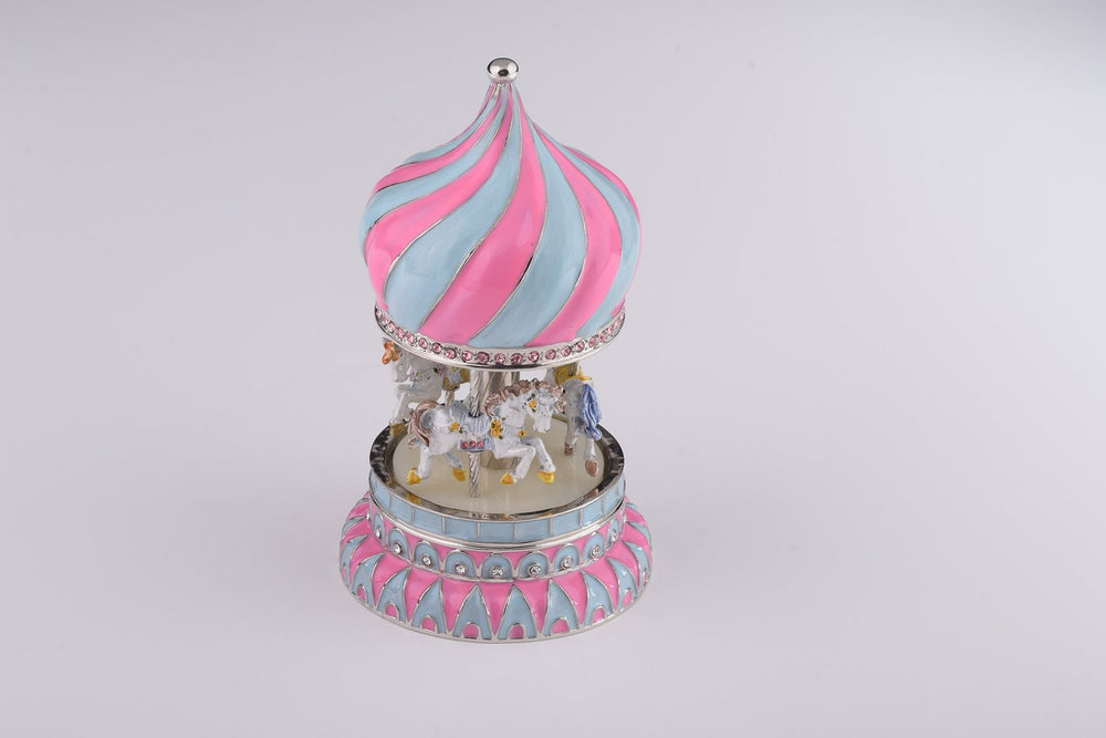 Pink Wind up Musical Carousel