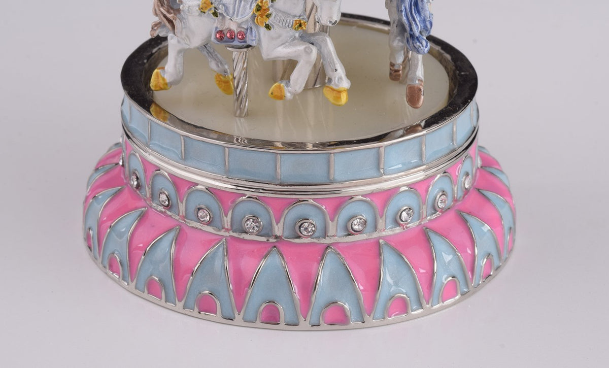 Pink Wind up Musical Carousel