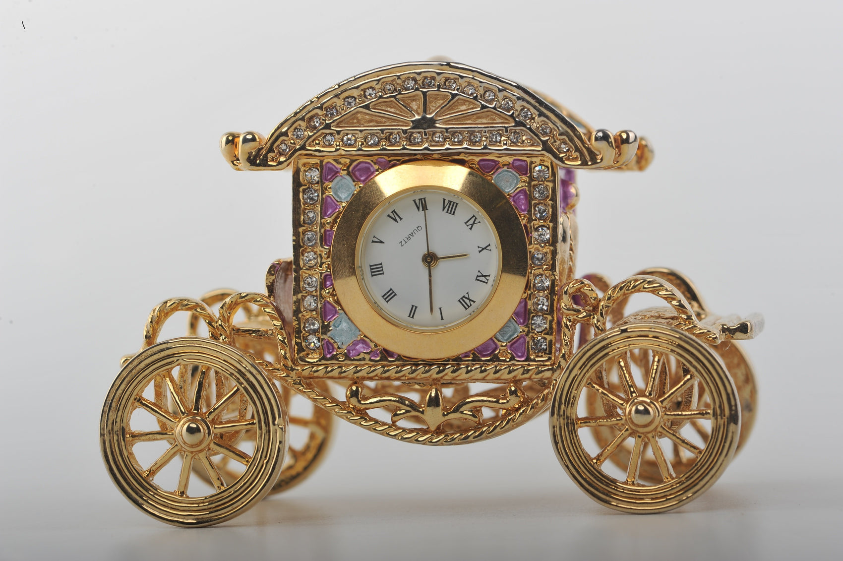 Gold Carriage with a Clock
