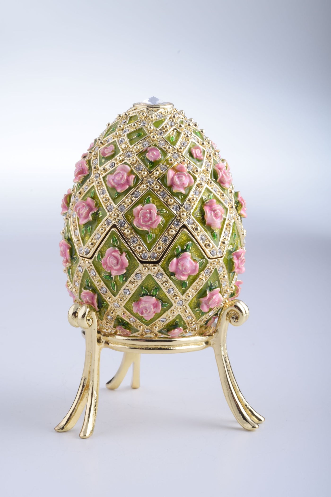 Pink Roses Faberge Style Egg
