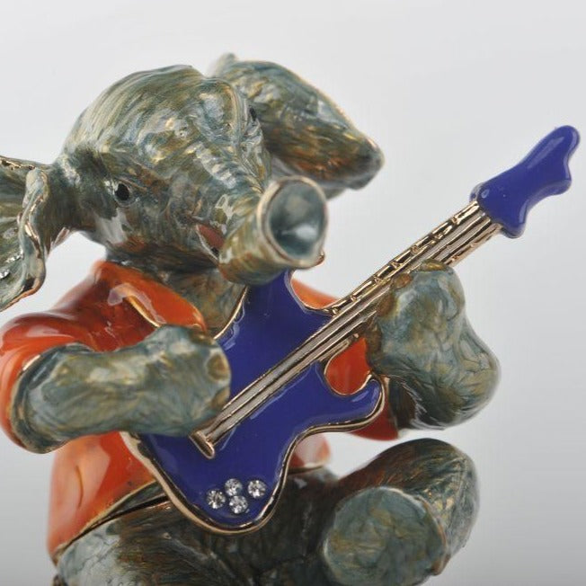 Elephant Playing a Purple Guitar