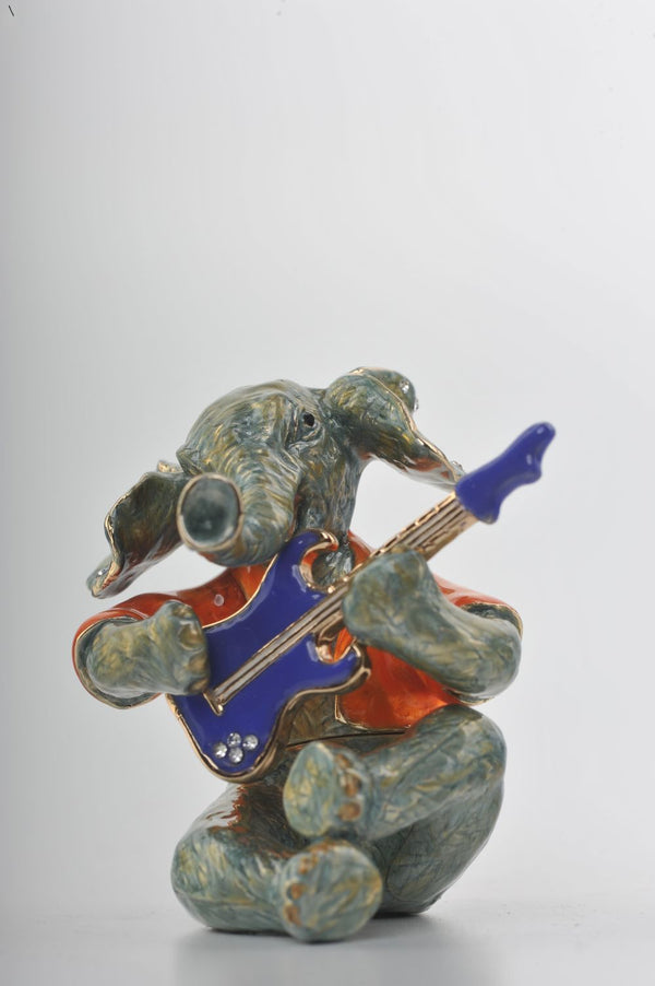 Elephant Playing a Purple Guitar