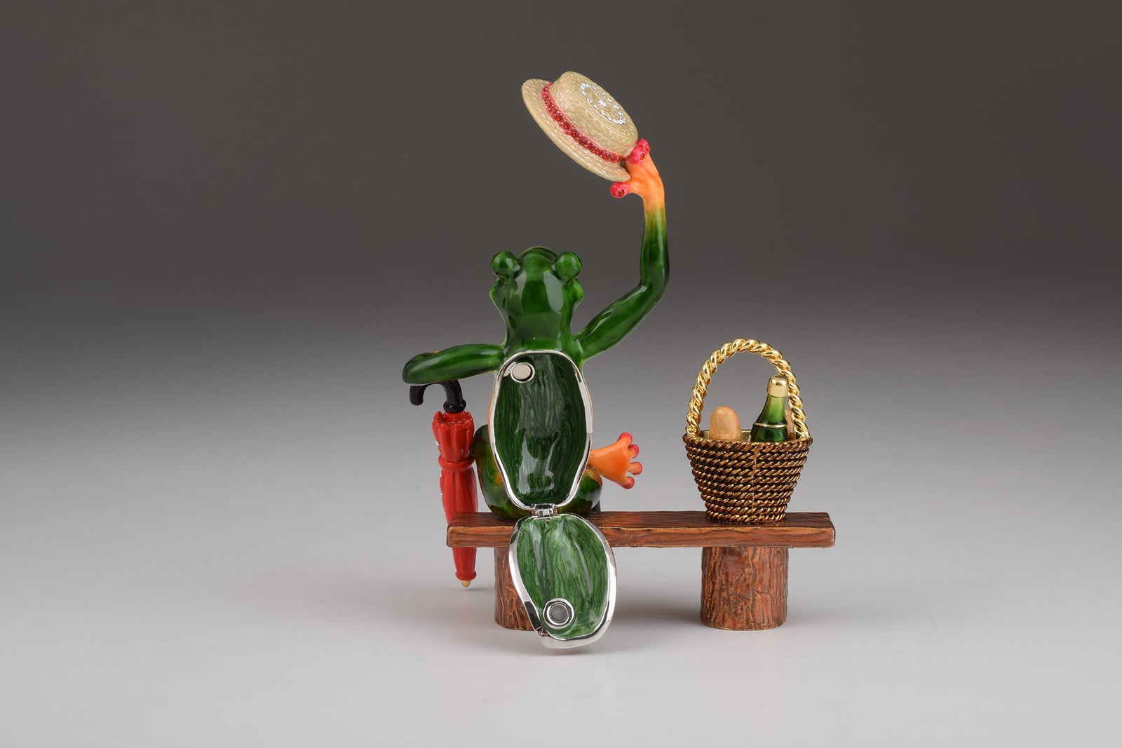 Green Frog on a Bench